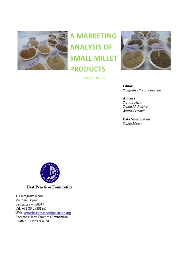 A Marketing Analysis of Small Millet Products: Kolli Hills | PDF ...