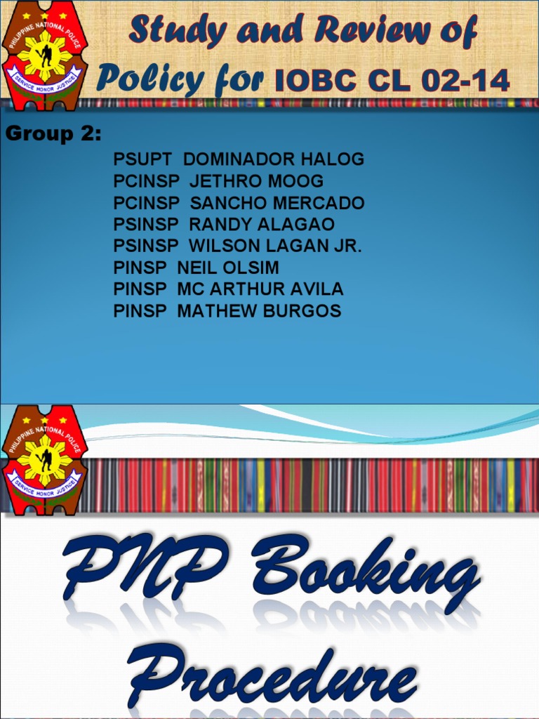 Booking Procedure | PDF | Physical Examination | Public Law