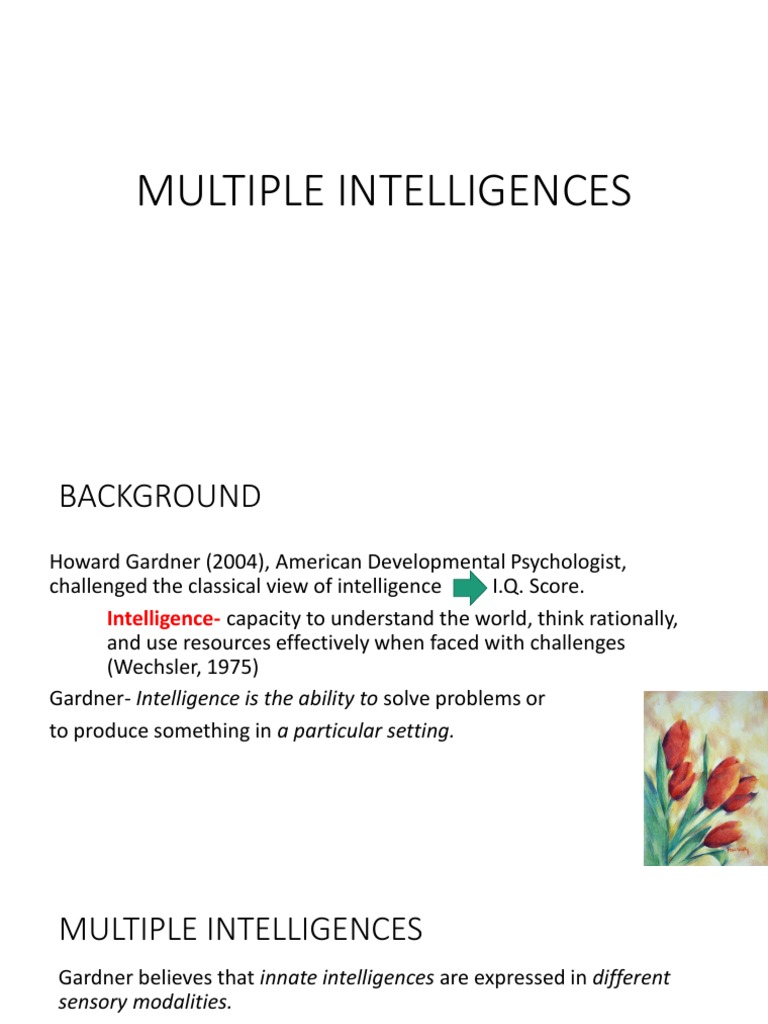 Understanding Multiple Intelligences Theory | PDF | Intelligence | Thought