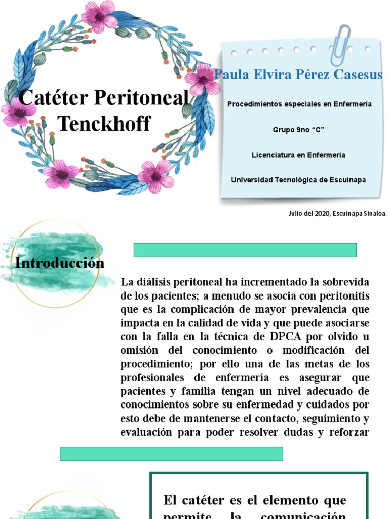 Técnica de colocación del catéter Tenckhoff | PDF | Diálisis | Peritoneo