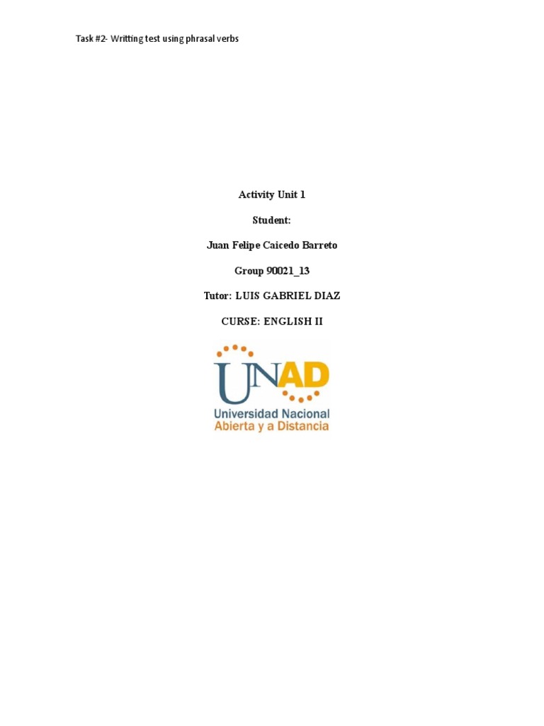Unit 1 - Task 2 - JuanFelipeCaicedo - 90021 - 13 | PDF | Psychology | Cognitive Science