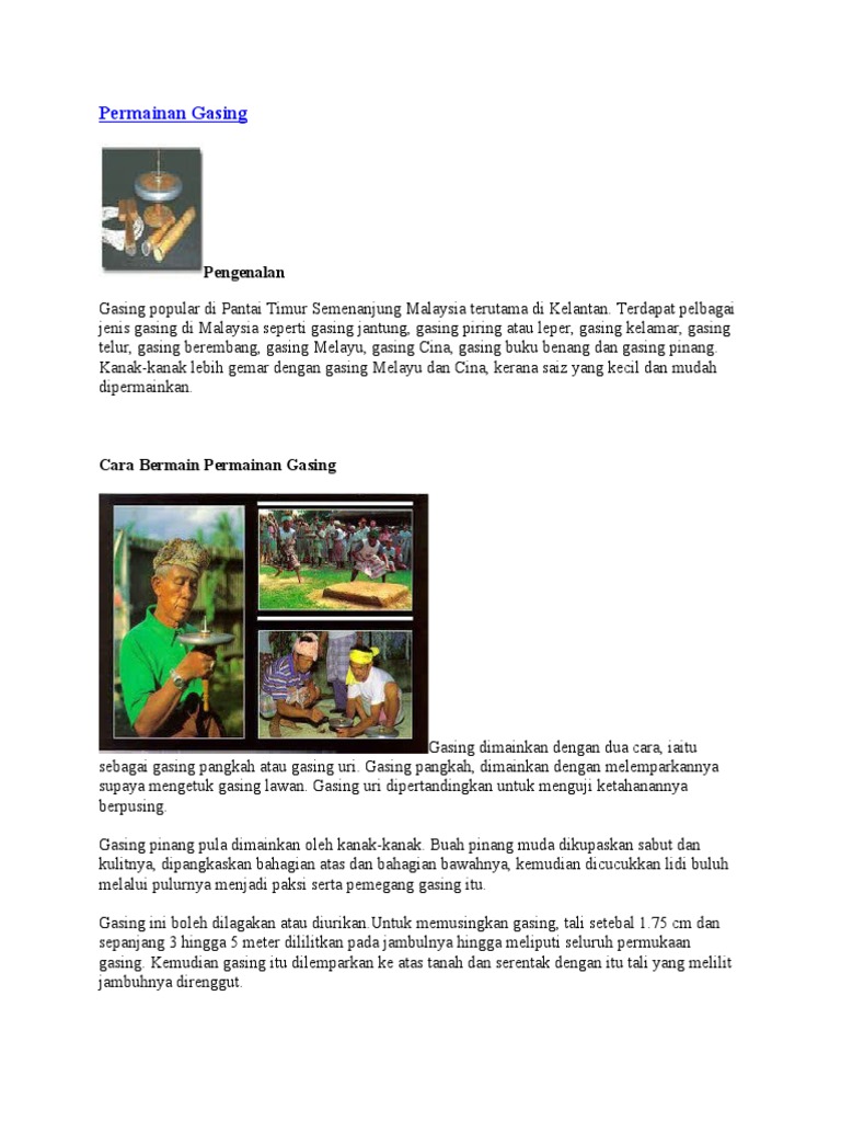 Permainan Tradisonal | PDF