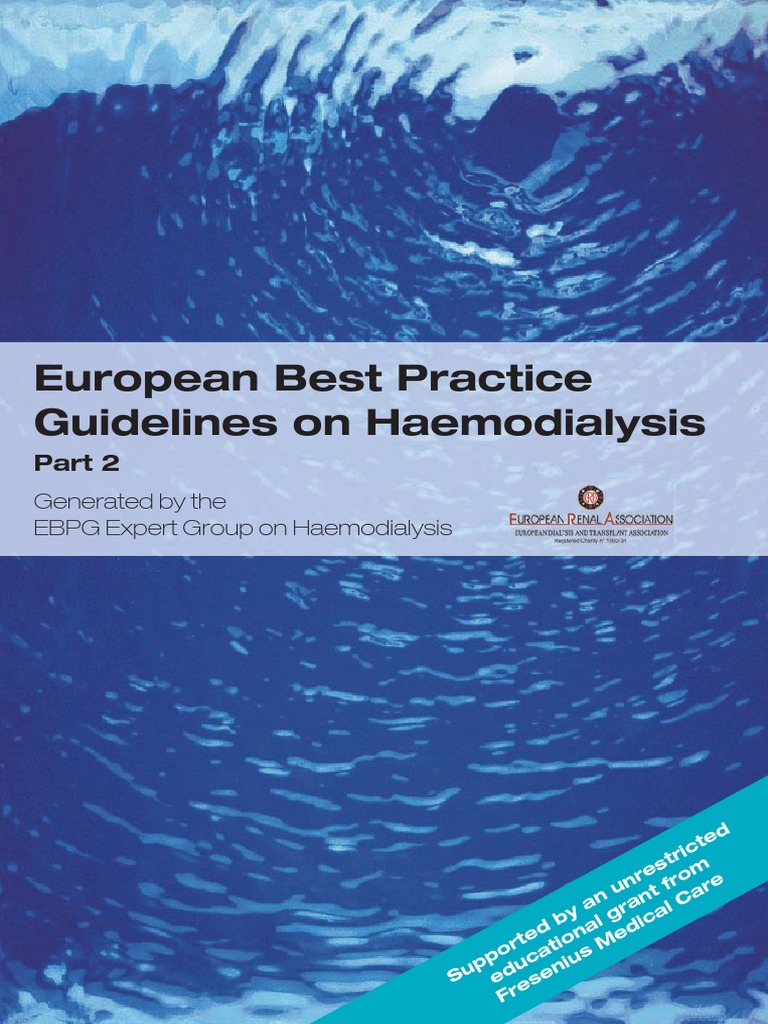 European Best Practice Guidelines For Haemodialysis (Part 2) PDF | PDF ...