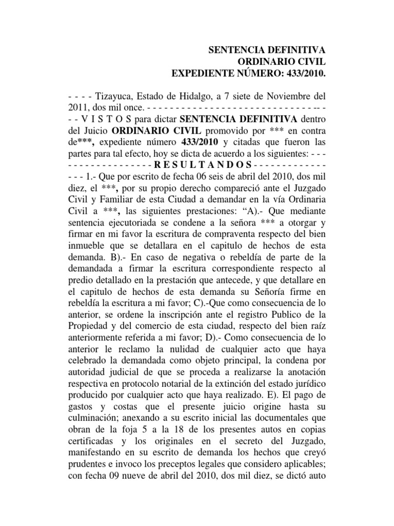 Sentencia Definitiva PDF | PDF | Sentencia (ley) | Gobierno