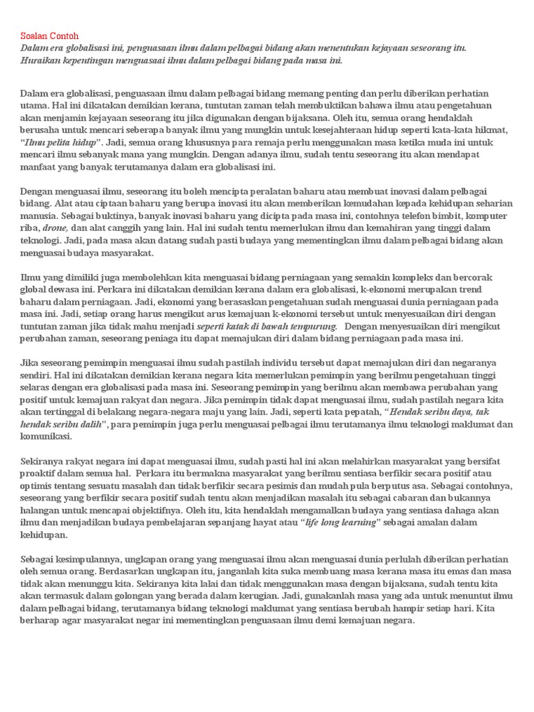 Karangan Tema Pendidikan | PDF