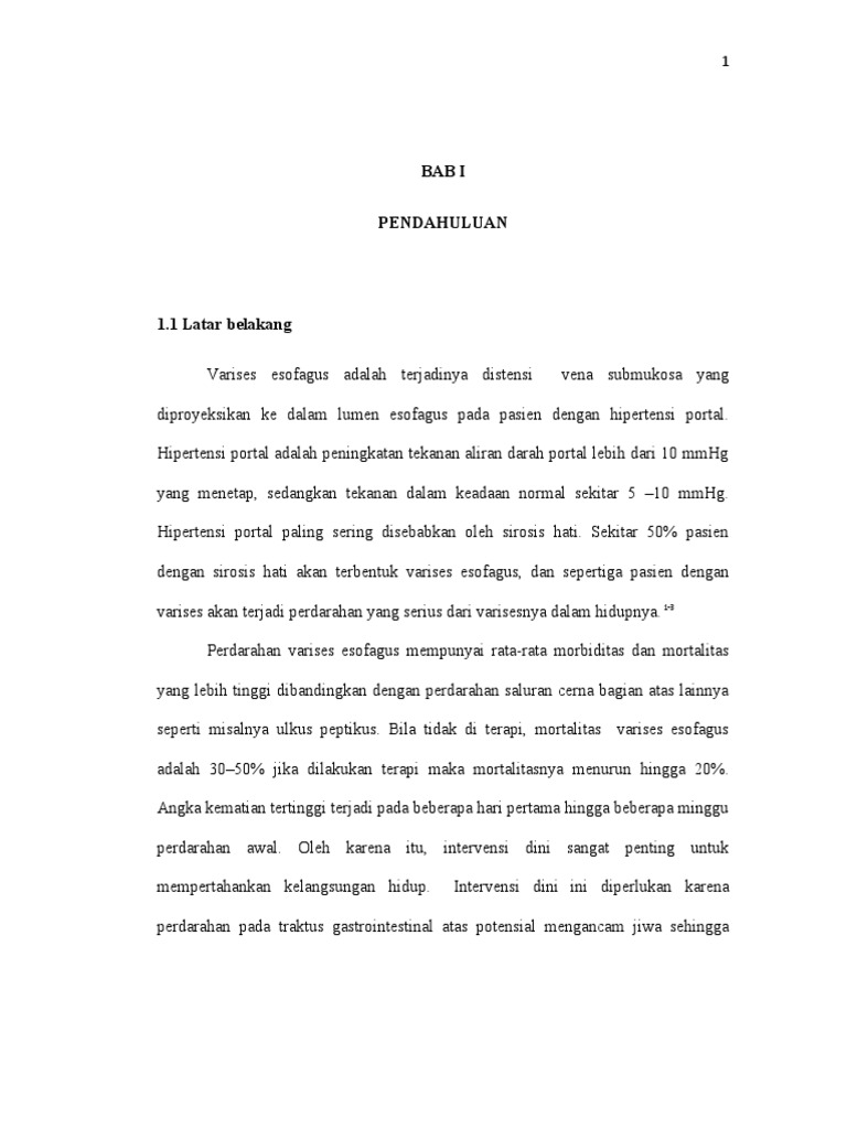 Penatalaksanaan Varises Esofagus | PDF