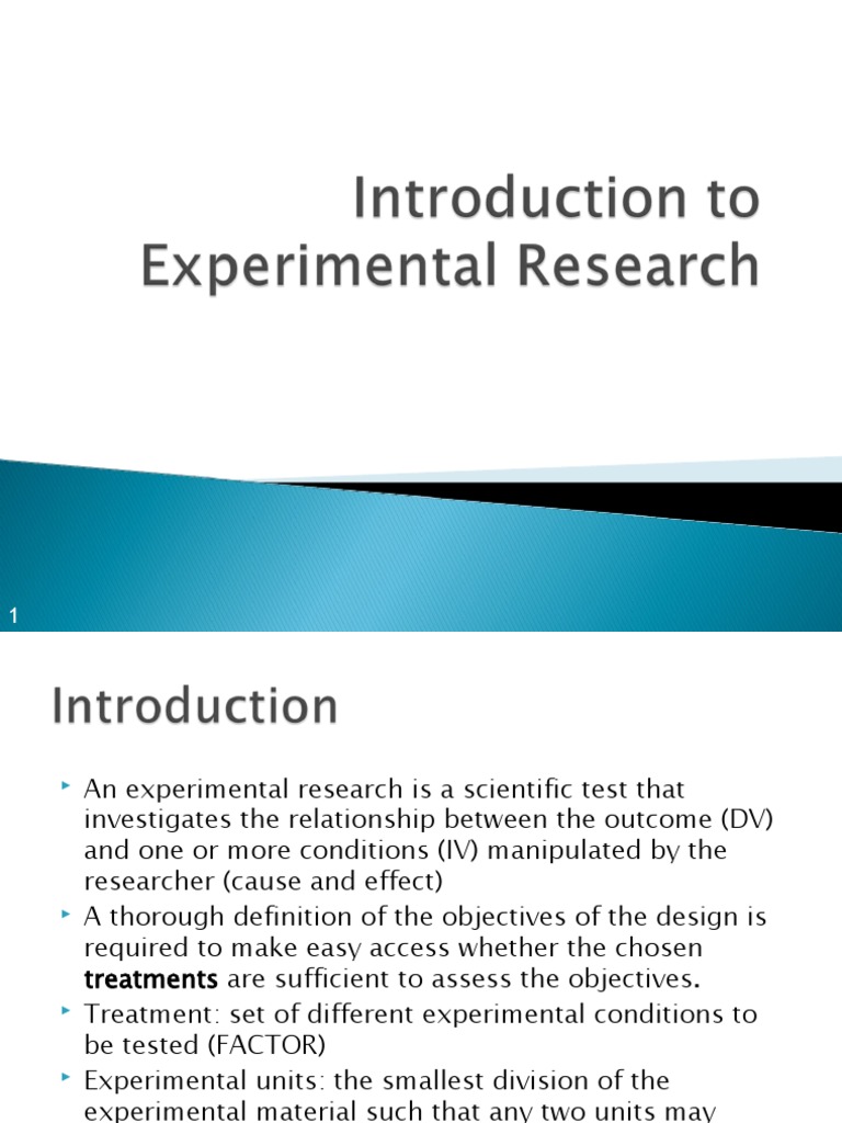 Lecture 4 - Principles of Experimental Design | PDF | Experiment ...