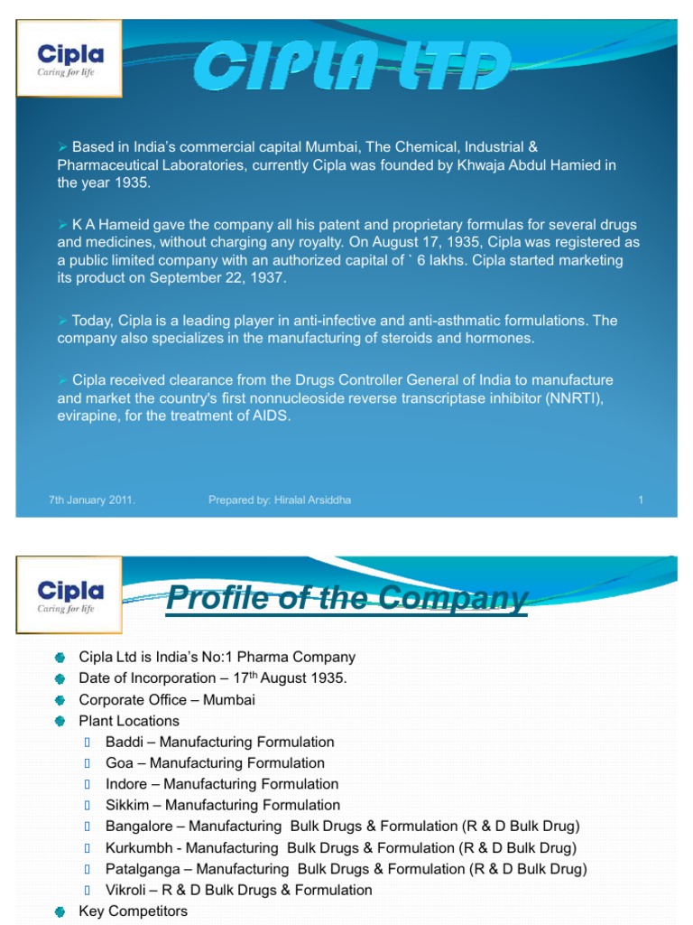 Cipla | Dividend | Pharmaceutical Industry