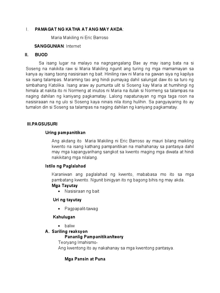 Pagsusuri Sa Mga Akda | PDF