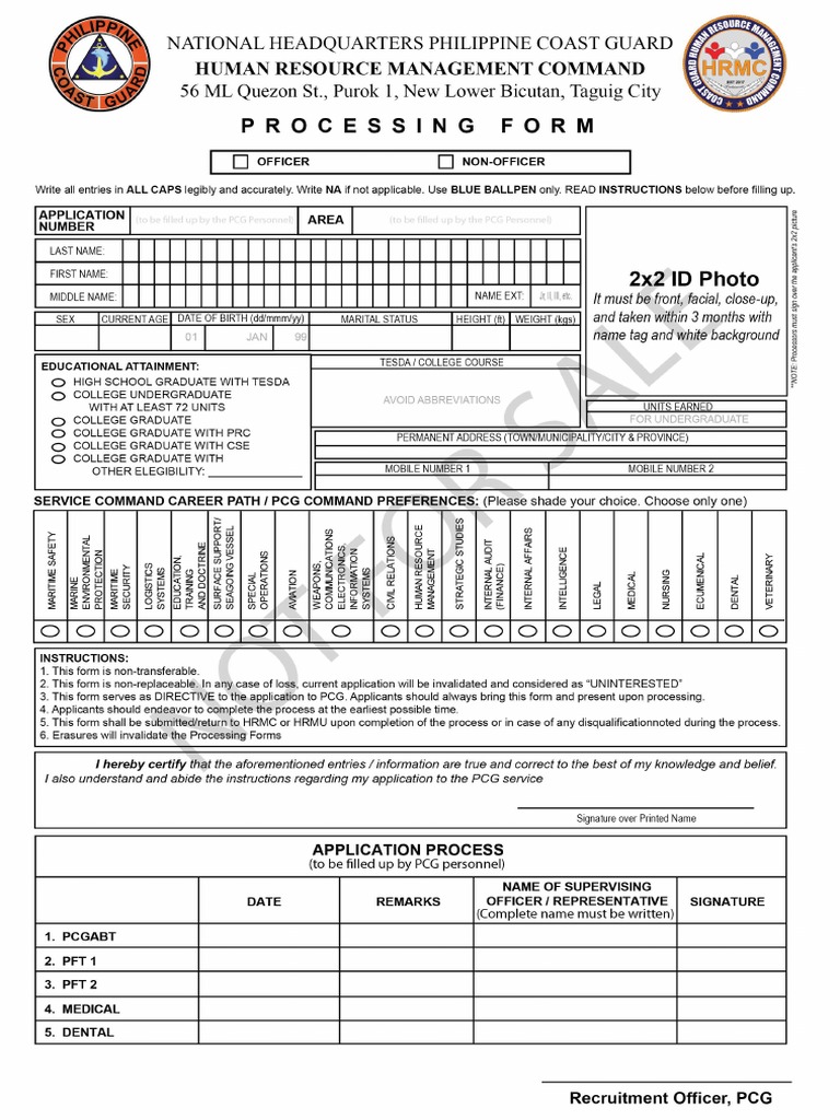 Processing Form | PDF