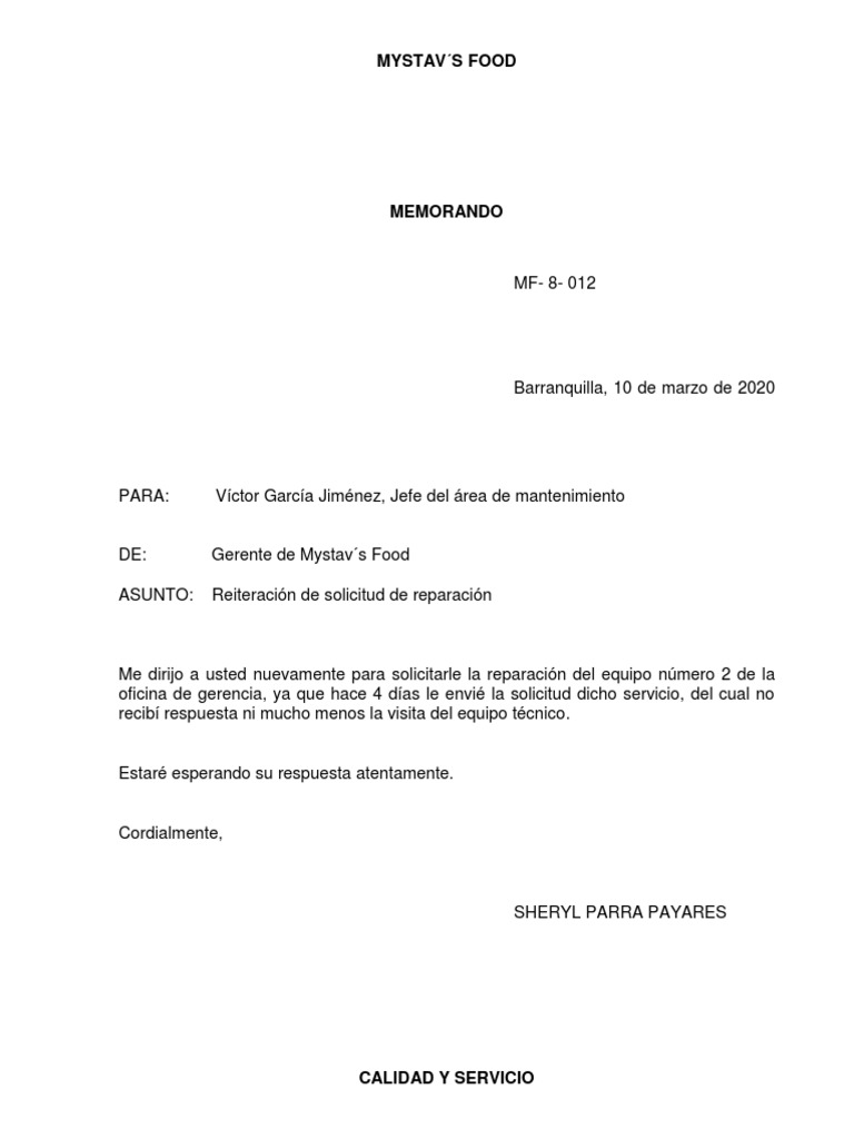 Memorando 2! PDF | PDF