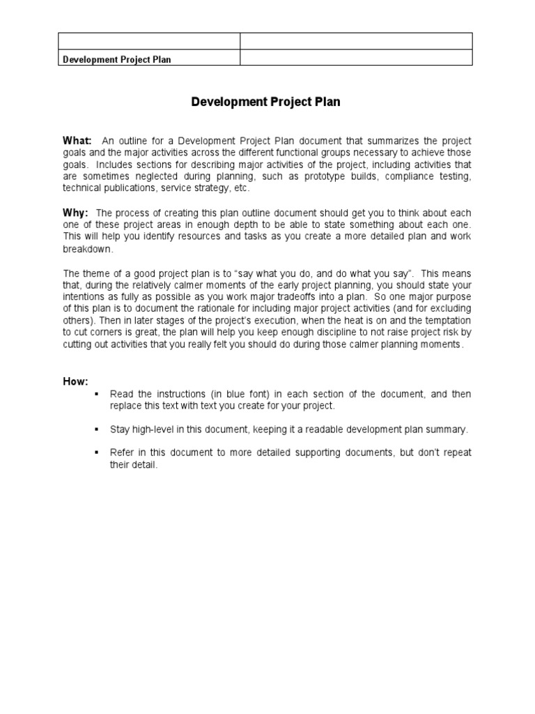Development Project Plan: What | PDF | Software Release Life Cycle ...