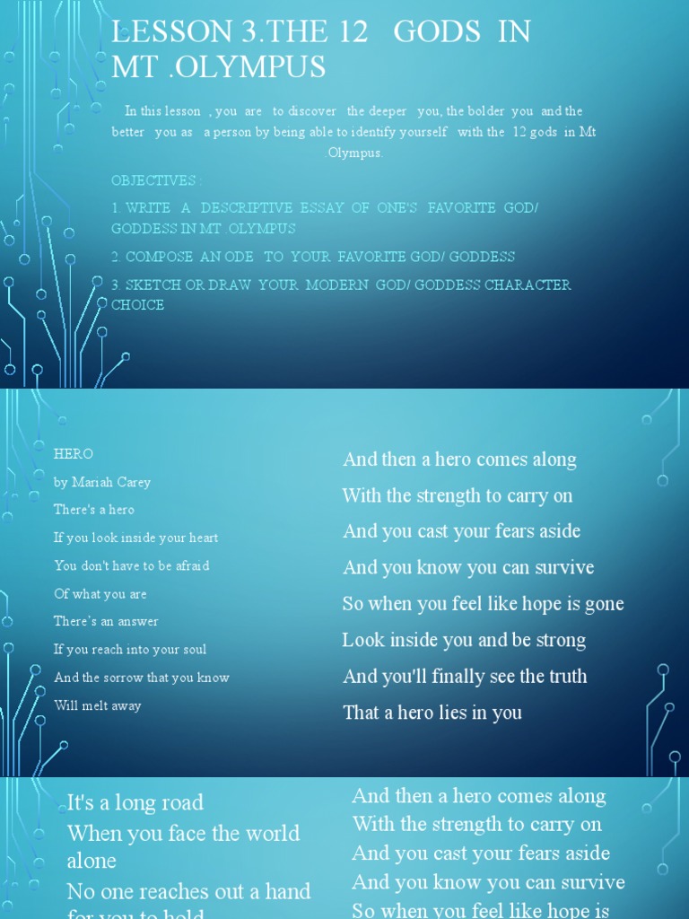 Lesson 3.the 12 Gods in MT .Olympus | PDF | Twelve Olympians | Zeus