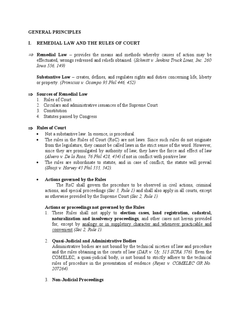 Understanding Remedial Law Principles | PDF | Supreme Courts | Supreme ...