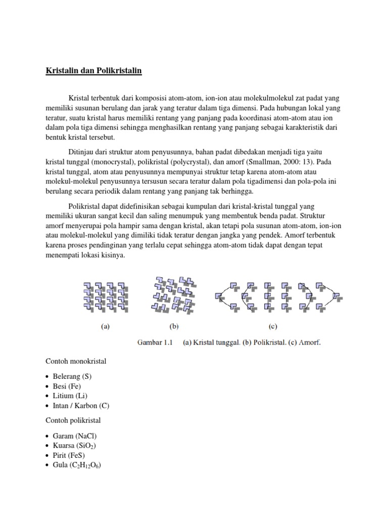 Kristalin Dan Polikristalin | PDF