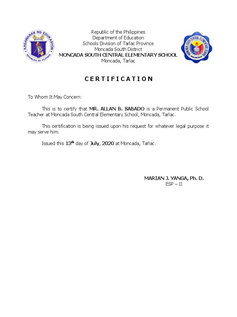 Sir Allan Sabado Letter | PDF