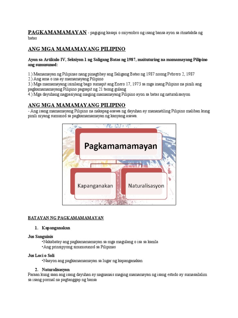Ap Pagkamamamayan | PDF