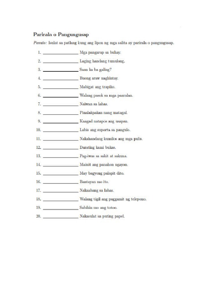 Filipino - 4Q - Grade 4 - Worksheets | PDF