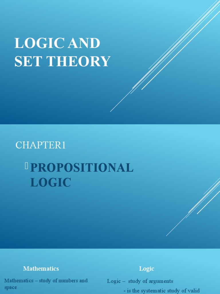 Logic and Set Theory | PDF | Deductive Reasoning | Logic