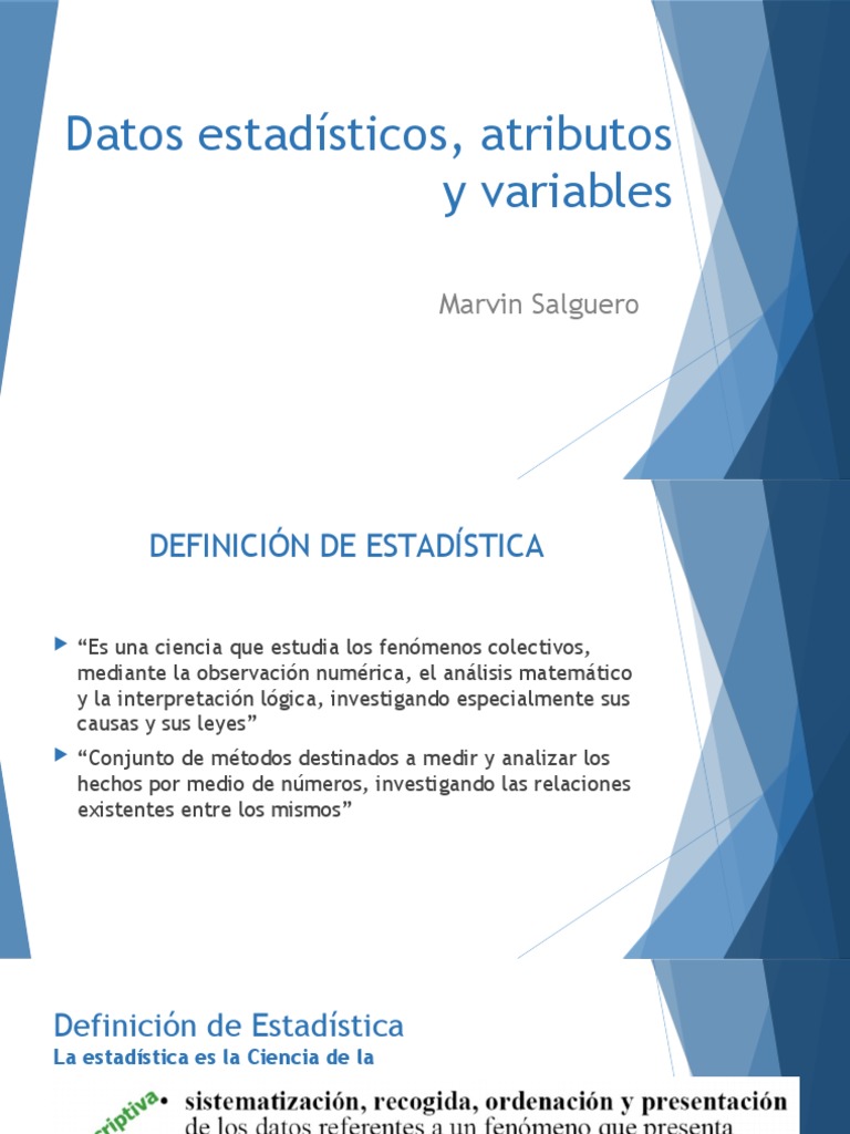 Atributos Variables Pdf Muestreo Estadísticas Estadísticas