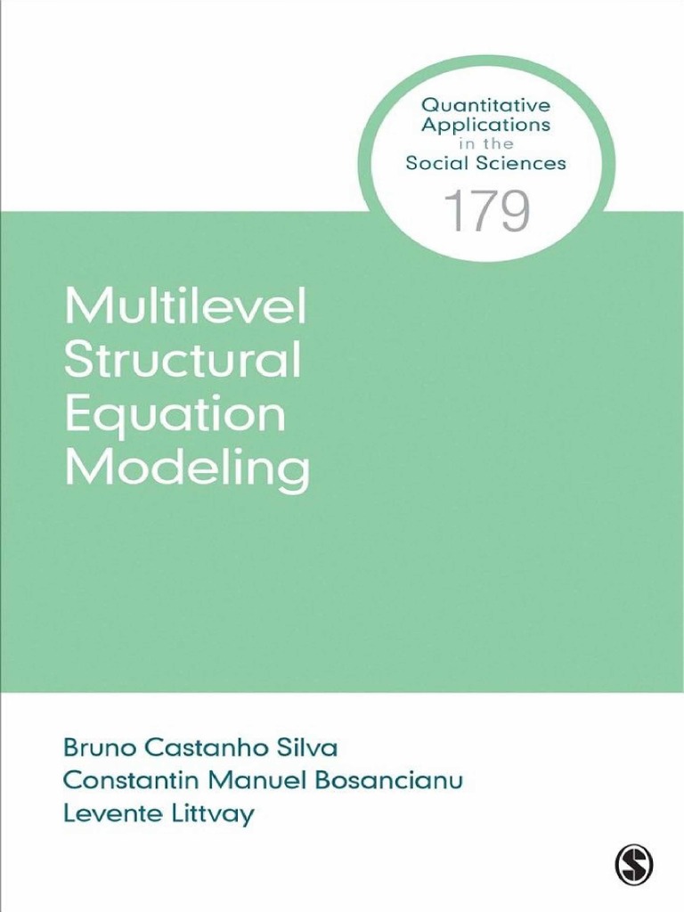 Multilevel Structural Equation Modeling PDF | PDF
