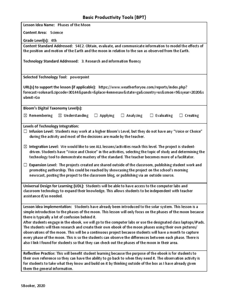 BPT Lesson | PDF | Education Theory | Teaching