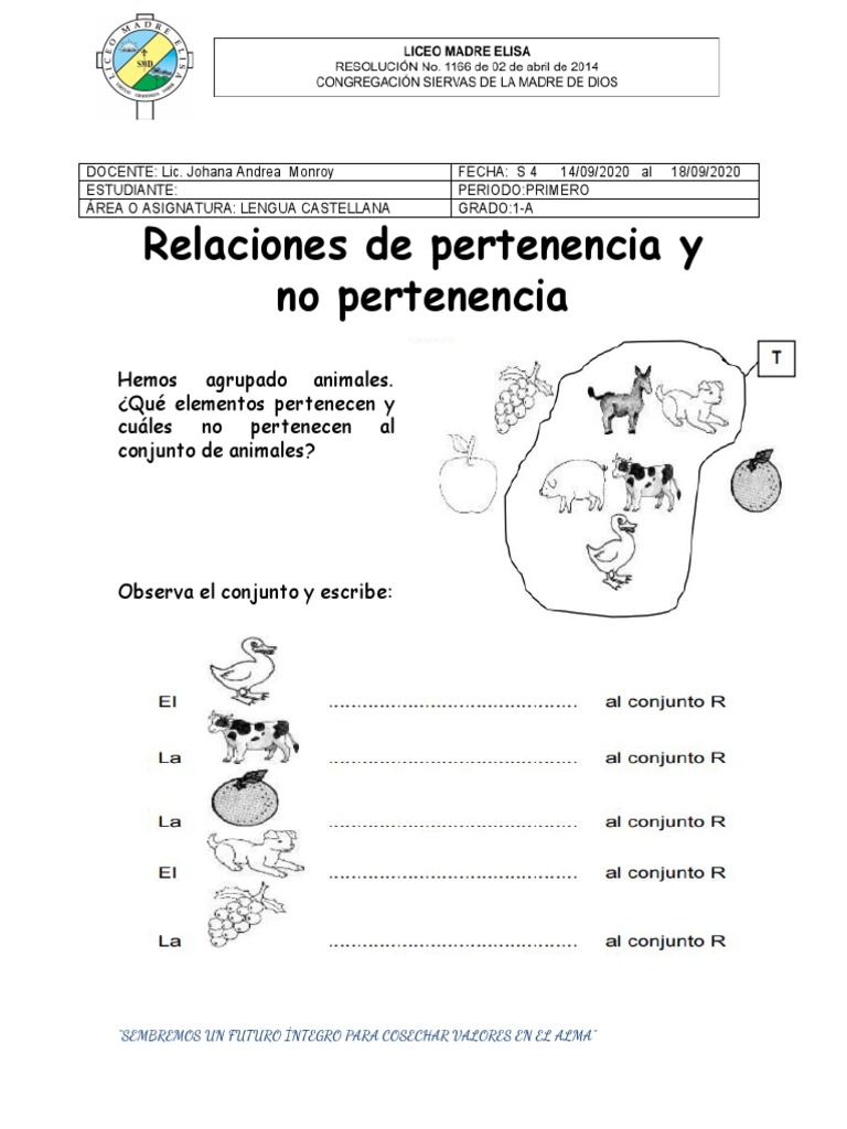 Pertenece y No Pertenece | PDF