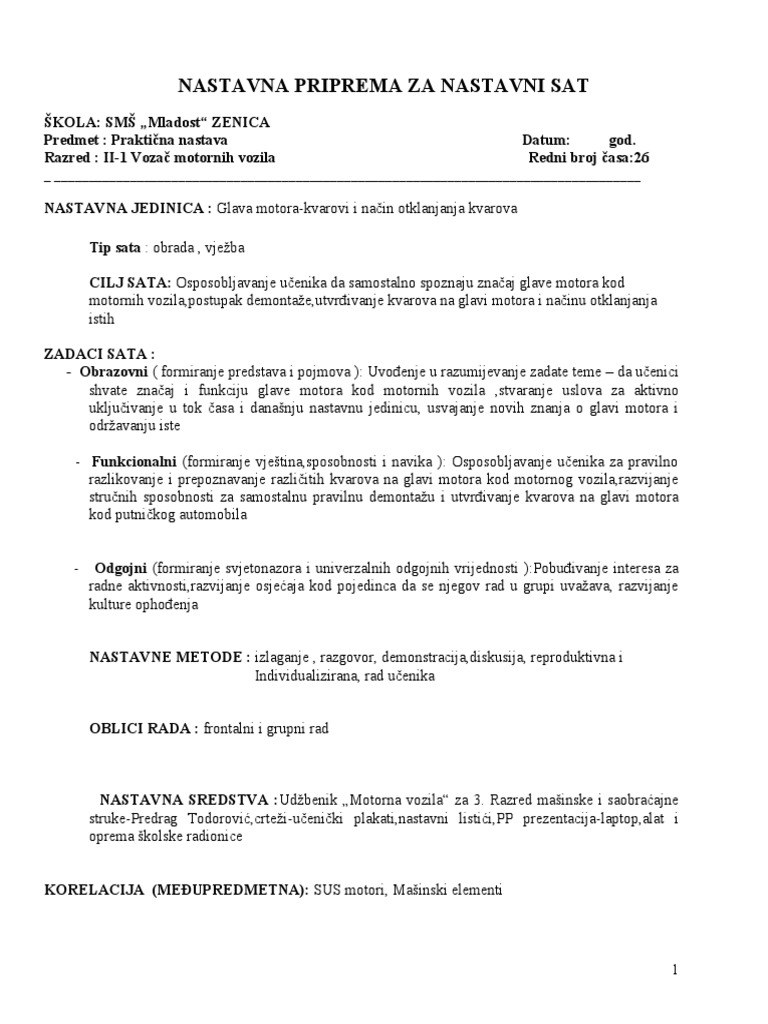 Glava Motora PP | PDF
