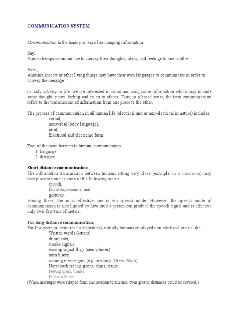 Communication Is The Basic Process of Exchanging Information | Download ...