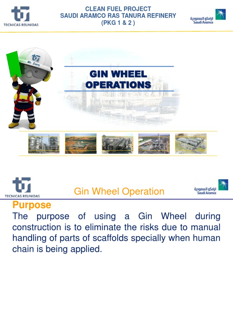 Gin Wheel Operation | PDF | Scaffolding | Rope