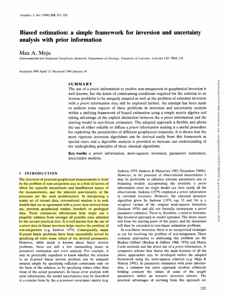 Biased Estimation | PDF | Inverse Problem | Bias Of An Estimator