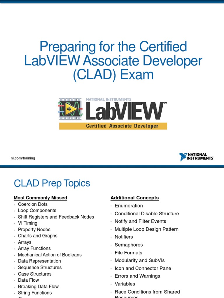 Week 9 - Preparation For The CLAD Exam | PDF | Array Data Structure | Control Flow