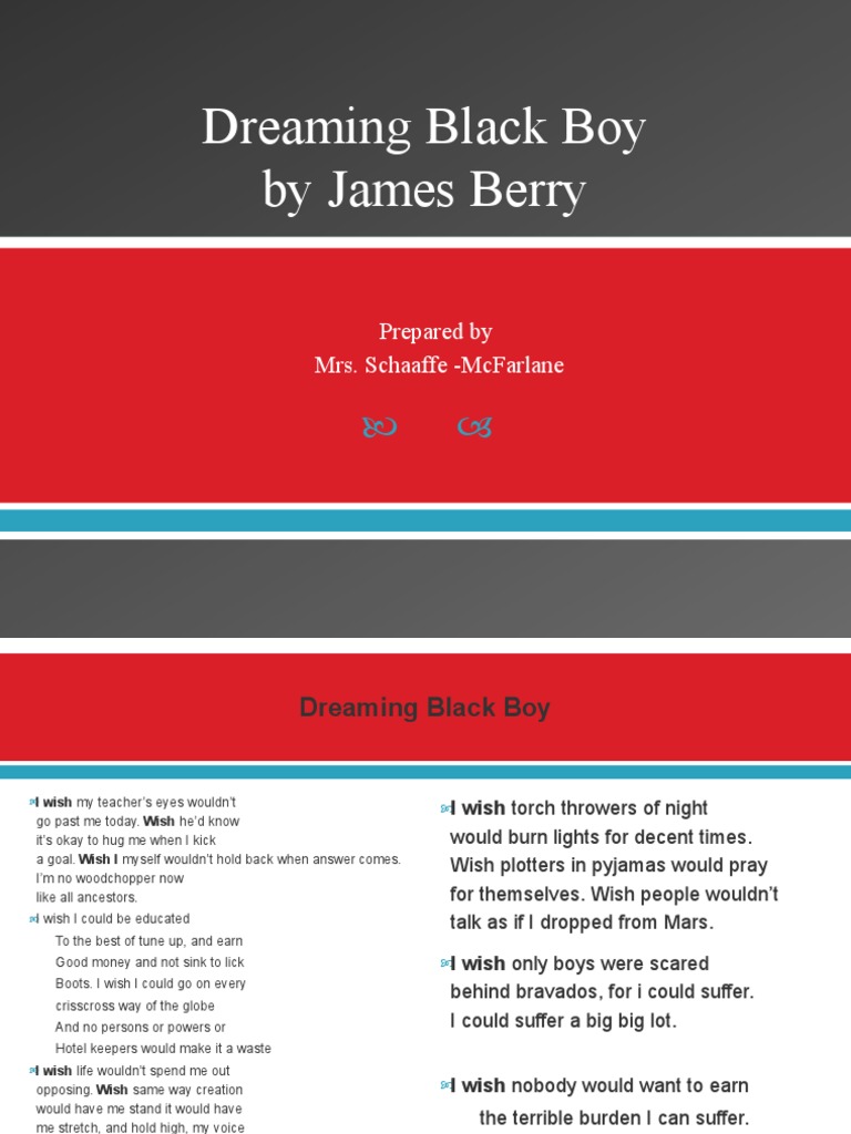 Analysis of "Dreaming Black Boy" | PDF | Poetry | Dream