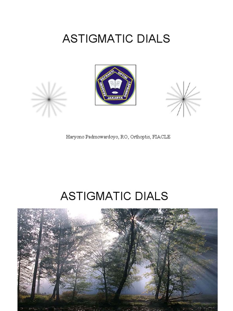 Astigmatic Dials | PDF | Human Eye | Electromagnetic Radiation