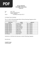 Monthly Payroll Barangay Officials | PDF | Government | Public Finance
