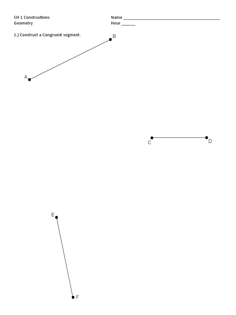 Geometry Constructions Packet | PDF