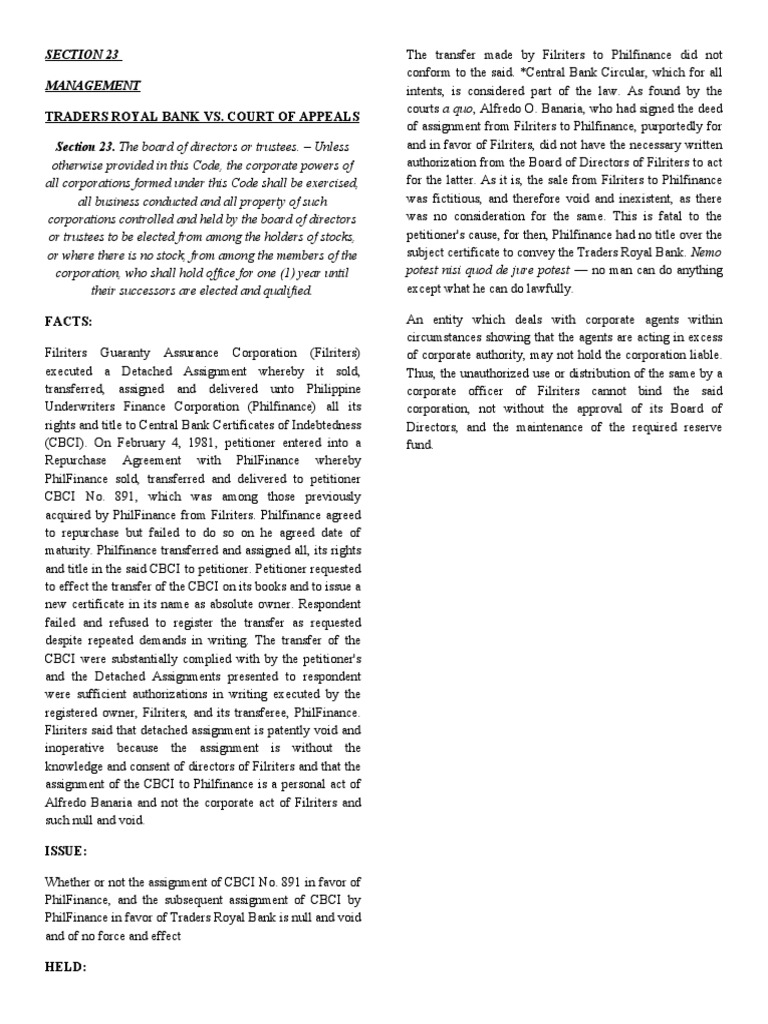 Sections-22-30 Corpo Case Digests | PDF | Statute Of Limitations | Annulment