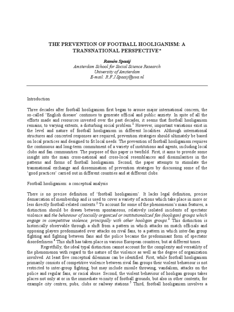 Hooligan | PDF | Violence | Police