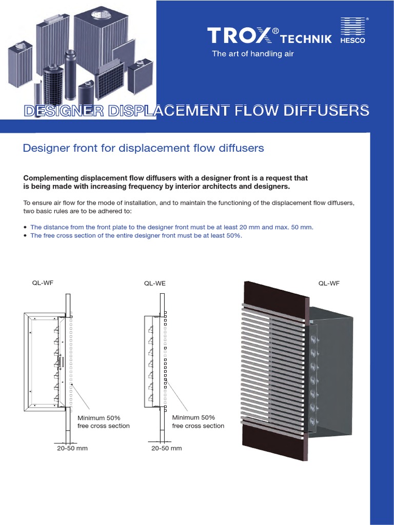 Designer Displacement Flow Diffusers | PDF