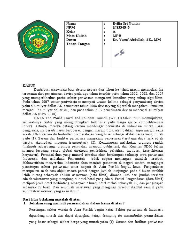 Uas MPB Evilia Sri Yuniar - 198334045 | PDF