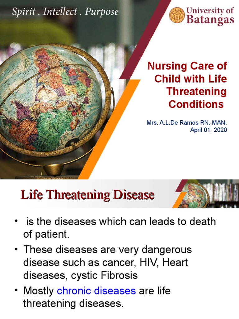 Nursing Care of Child With LIFE THREATENING CONDITIONS | PDF ...