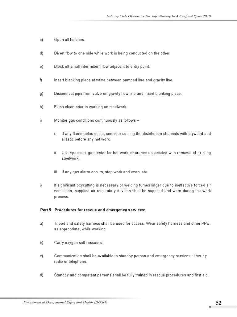 Industry Code of Practice For Safe Working in A Confined Space 2010 ...