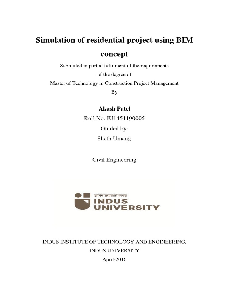 BIM Thesis Document M.tech | PDF