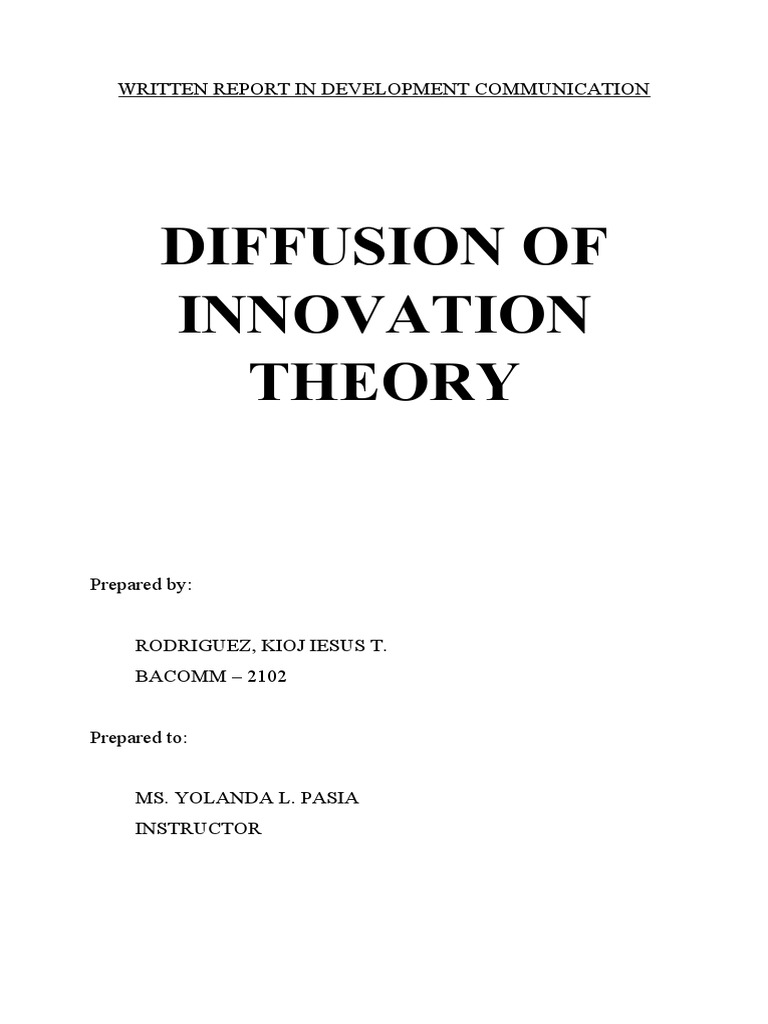 Diffusion of Innovation Guide | PDF | Innovation | Cognitive Science
