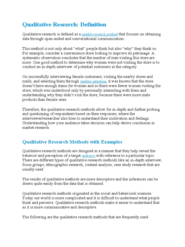 Qualitative Research | PDF | Qualitative Research | Focus Group