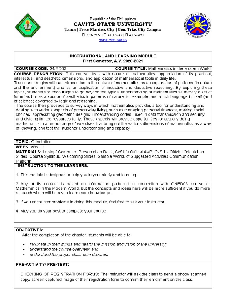 WEEK 1 - Module | PDF | Educational Technology | Distance Education