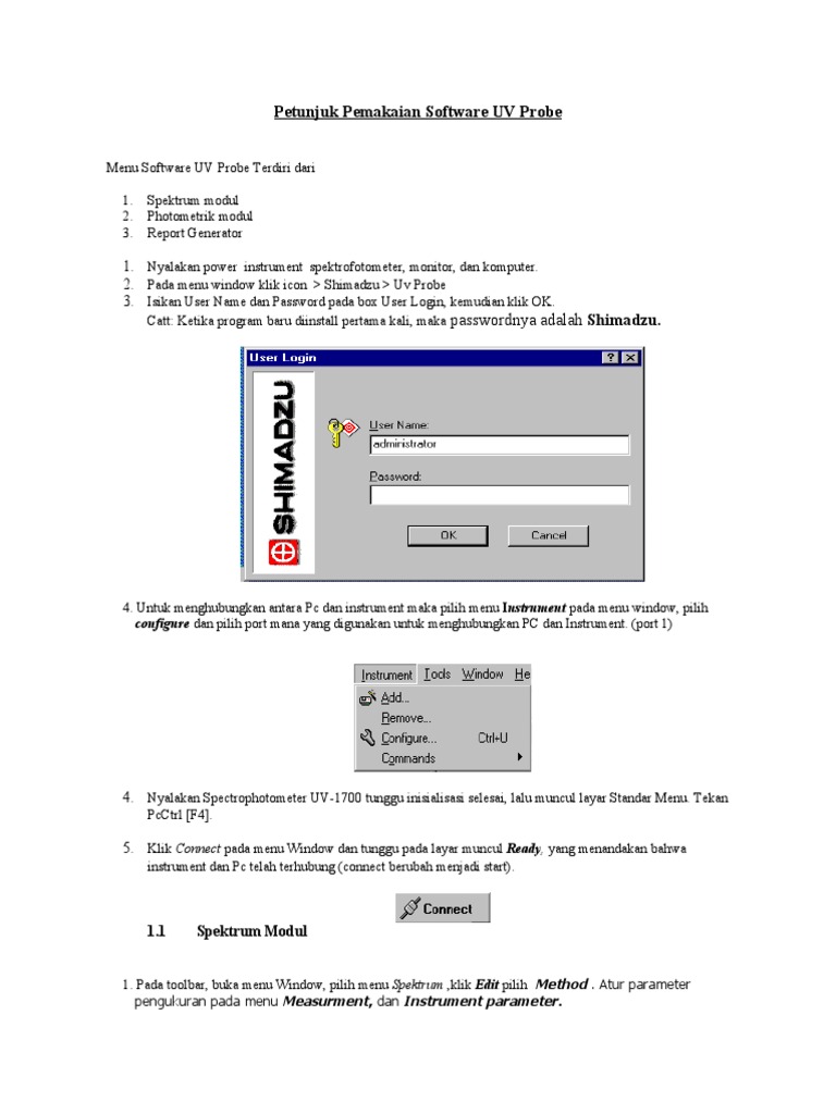 Panduan Lengkap Software UV Probe | PDF