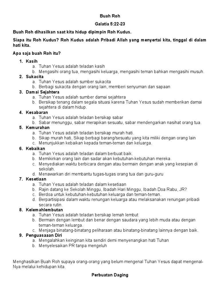 Buah Roh | PDF