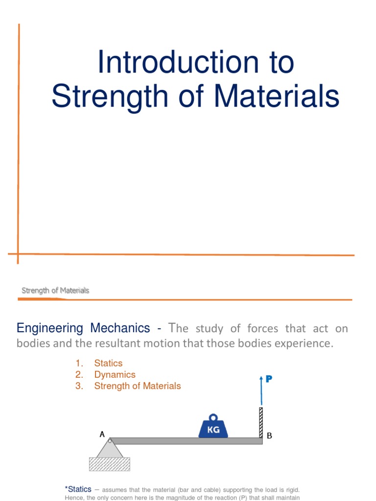 Introduction to Strength of Materials | PDF | Strength Of Materials ...
