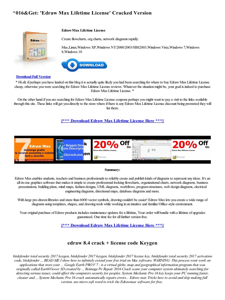 016&get: 'Edraw Max Lifetime License' Cracked Version | PDF